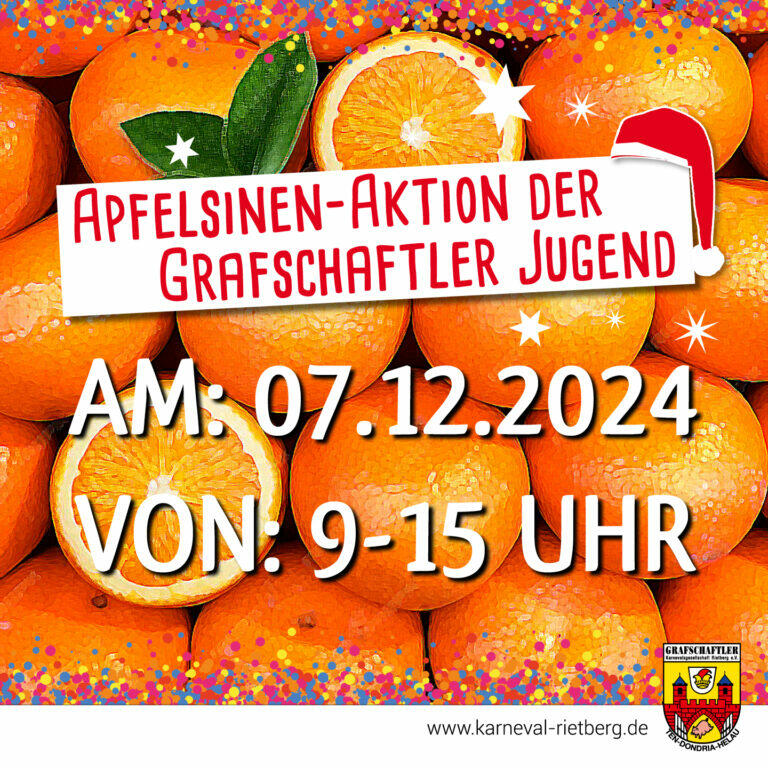 Beliebte Apfelsinenaktion der Grafschaftler startet wieder - Karneval ...